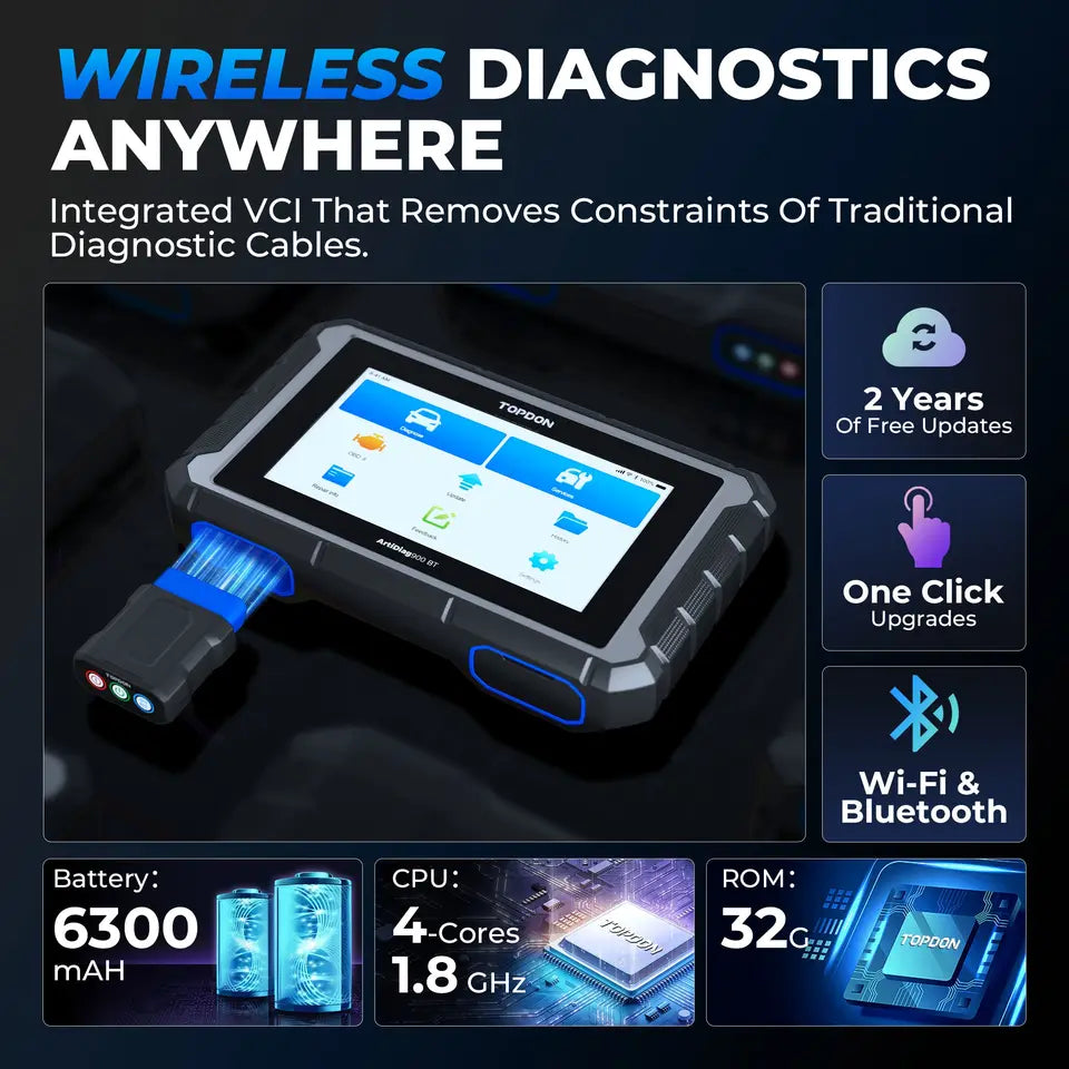 TOPDON ArtiDiag900 BT, Diagnostic Scan Tool, Bluetooth, ECU Coding ...